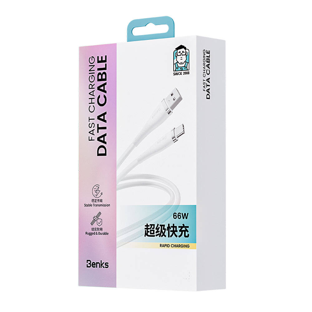 Benks D47 USB-A to Type-C PD 3.0 Örgülü Şarj ve Data Kablosu 66W 1 Met ...